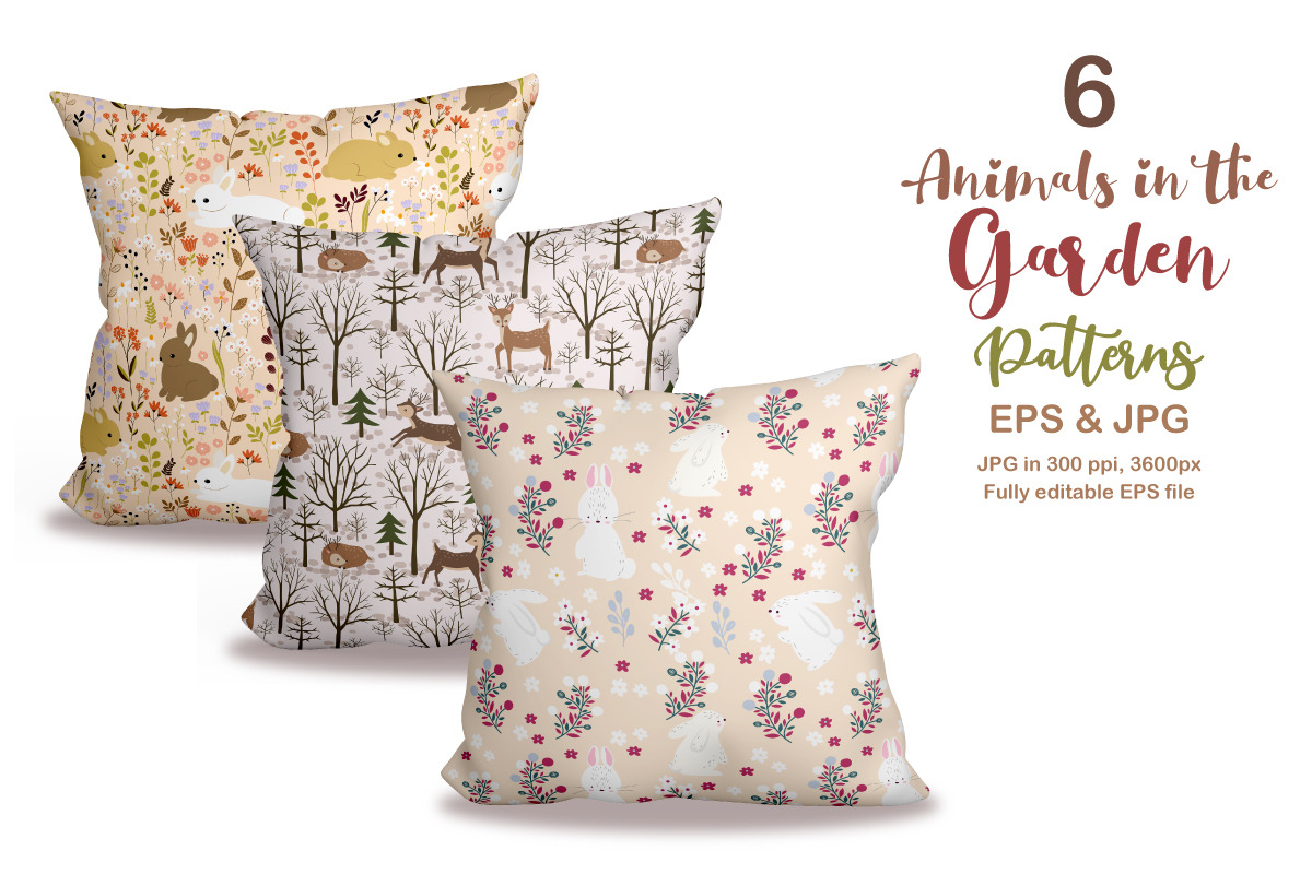 Forest and Garden Seamless Patterns