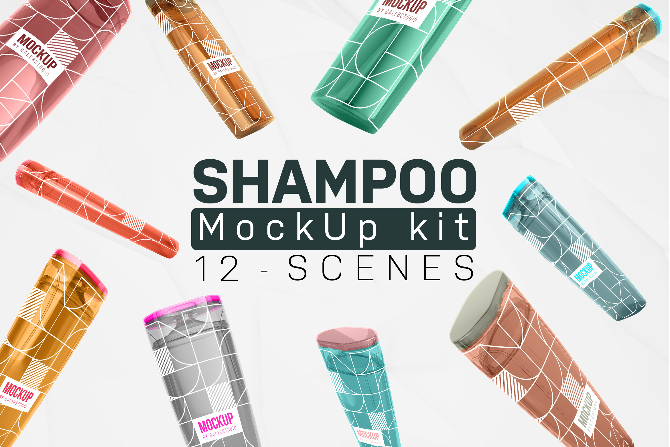 Shampoo Kit Mockup, a Cups & Container Mockup by Qaleb Studio ...