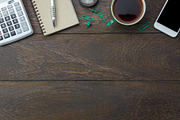 Table top view office desk. | Business Images ~ Creative Market