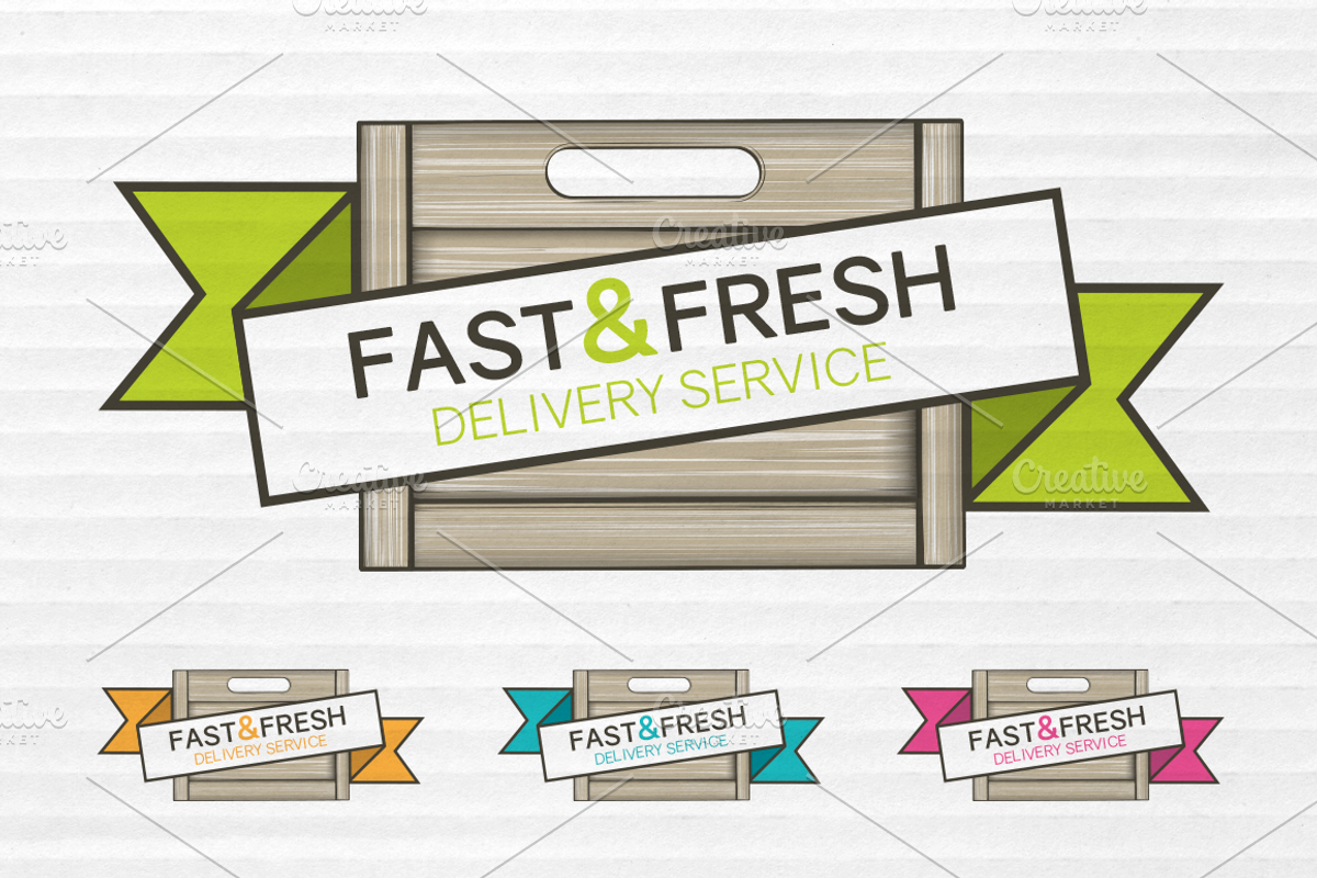 Crate & Banner Logo Template, a Branding & Logo Template by Melissa Walsh