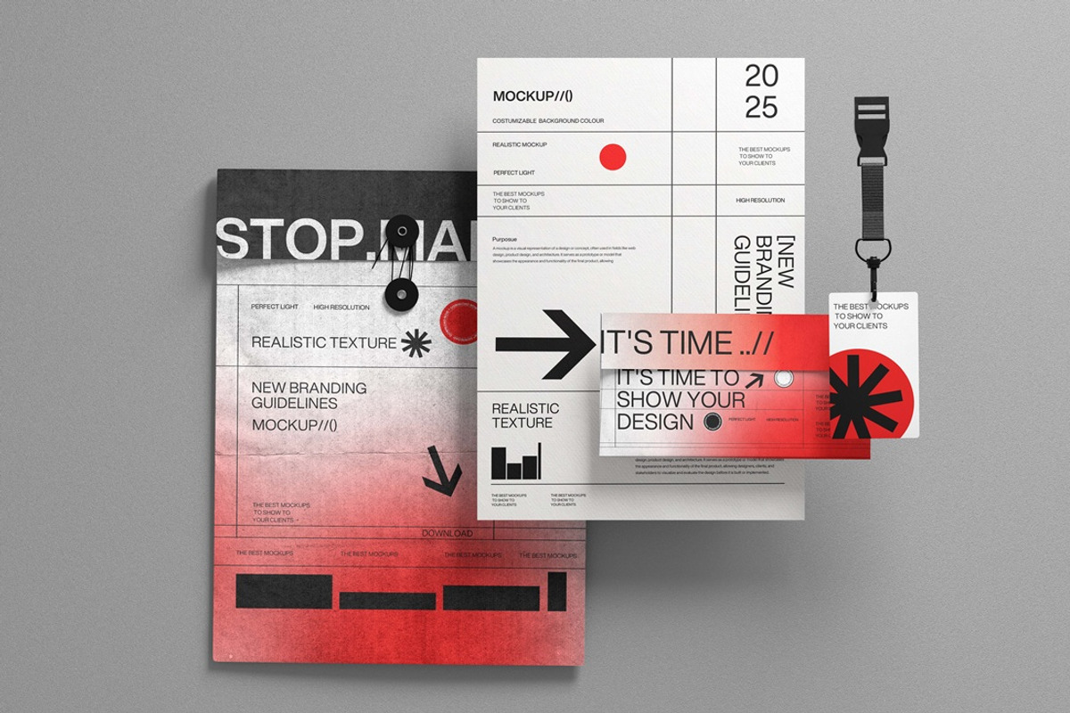 Modern Stationery Branding Mockup, an Advertising Mockup by East Gallery