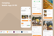 Camping Mobile App UI Kit, an UI Kit Template by Betush