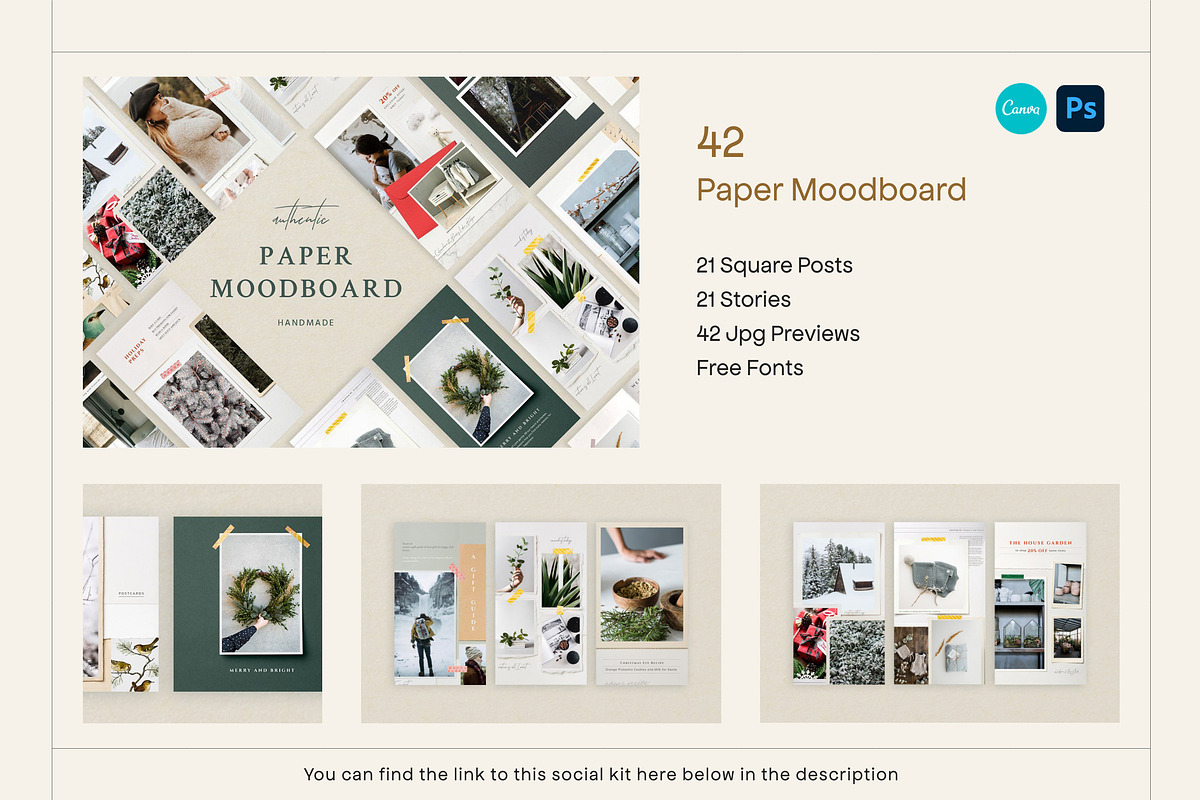 BUNDLE Social Kit BUNDLE Canva and PS