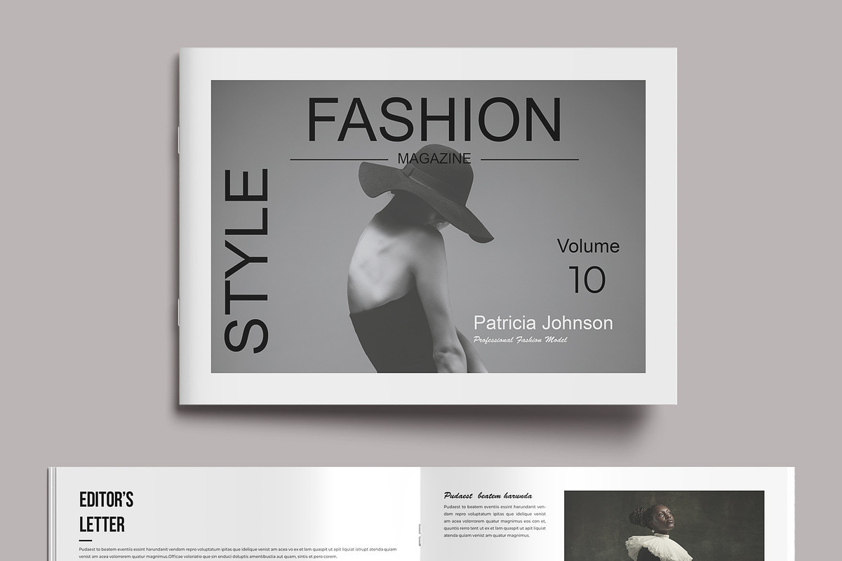 Fashion Magazine Landscape Layout
