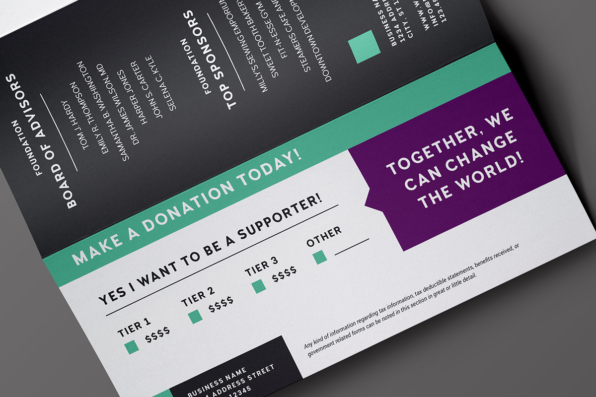 Make a Change Brochure + Form, a Brochure Template by Hues of Hodges