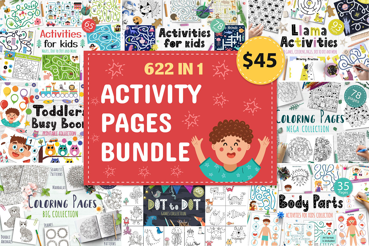 Activity Pages Bundle: 622 in 1