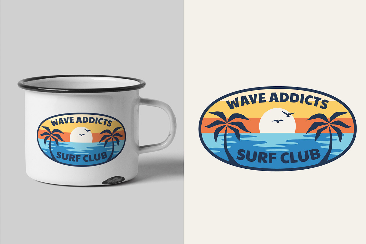Surfing Design Pack, an Illustration by cd-design.co