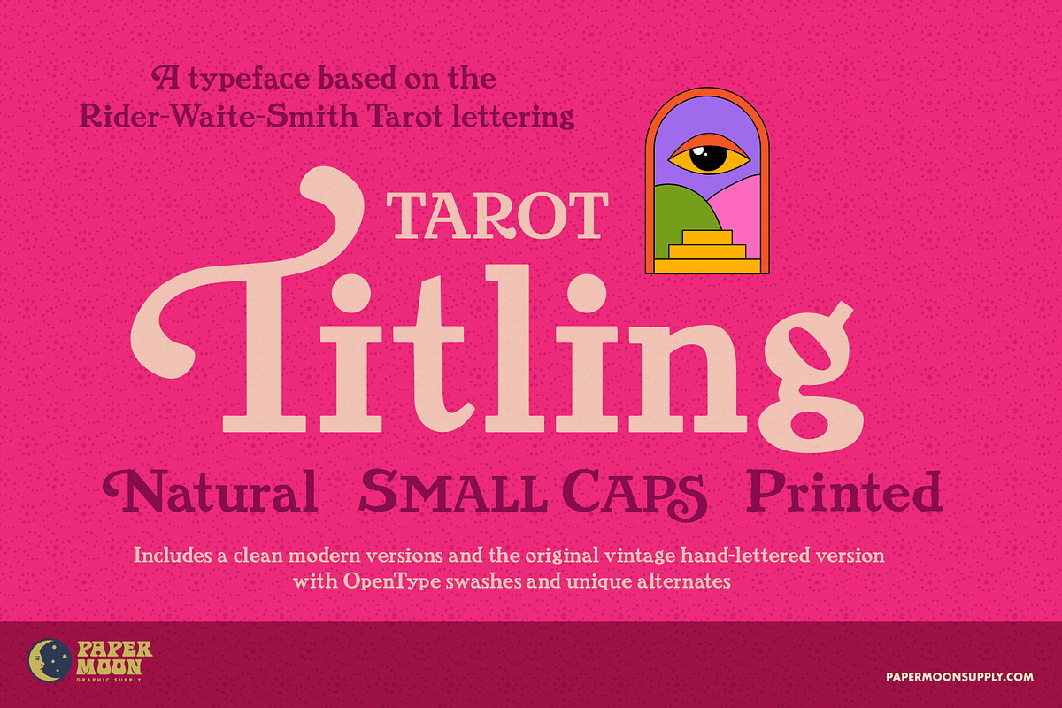 PM Tarot Titling and Text, a Serif Font by Paper Moon Graphic Supply