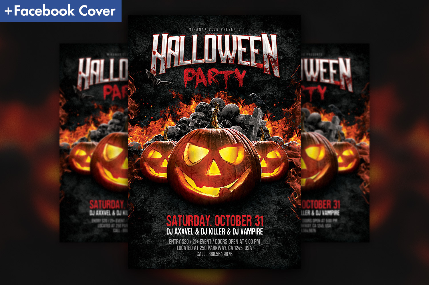 Halloween Flyer Template, a Flyer Template by Hyperpix Productions