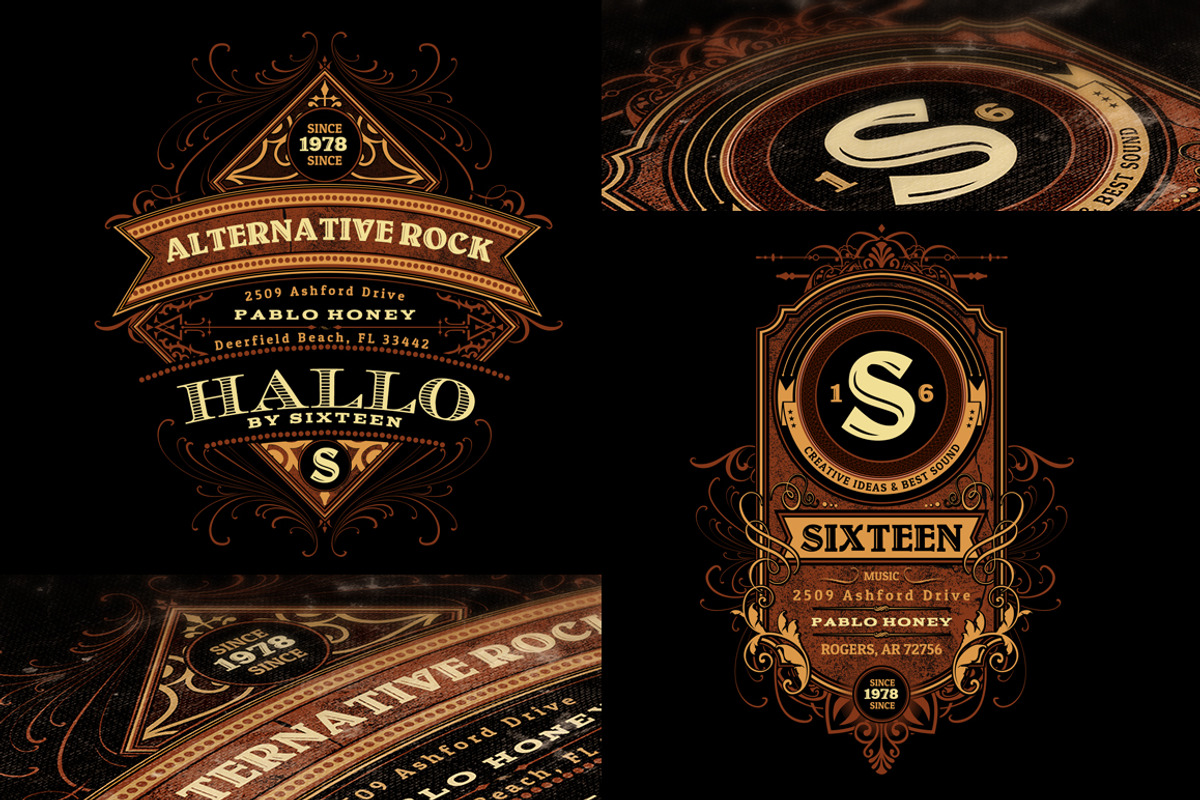 Complex Logos/Signs/Badges v.1, a Branding & Logo Template by Cruzine