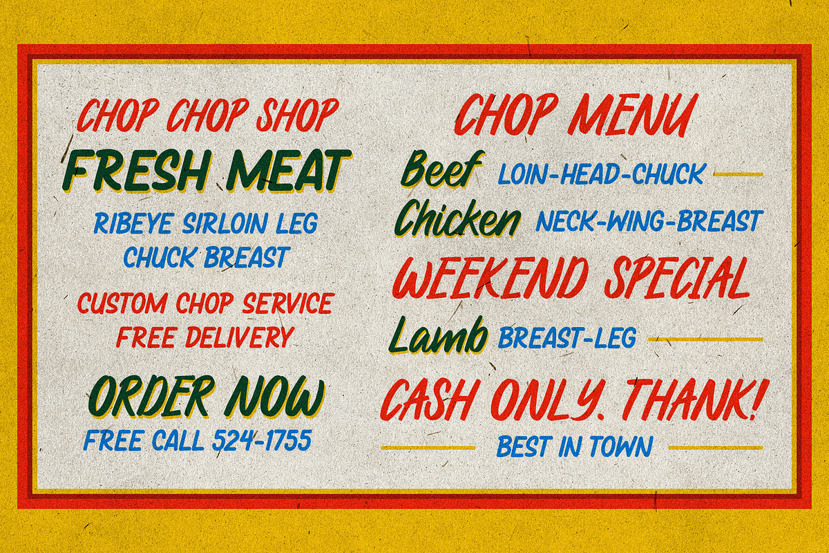 Local Groceries - Vintage Sign Duo, a Script Font by Invasi Studio