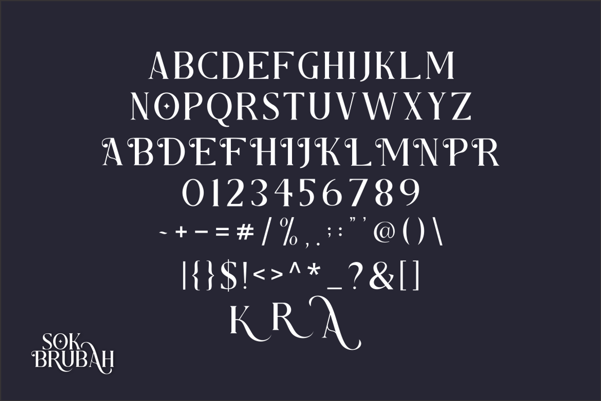 Sok Brubah Font, a Serif Font by Onotype