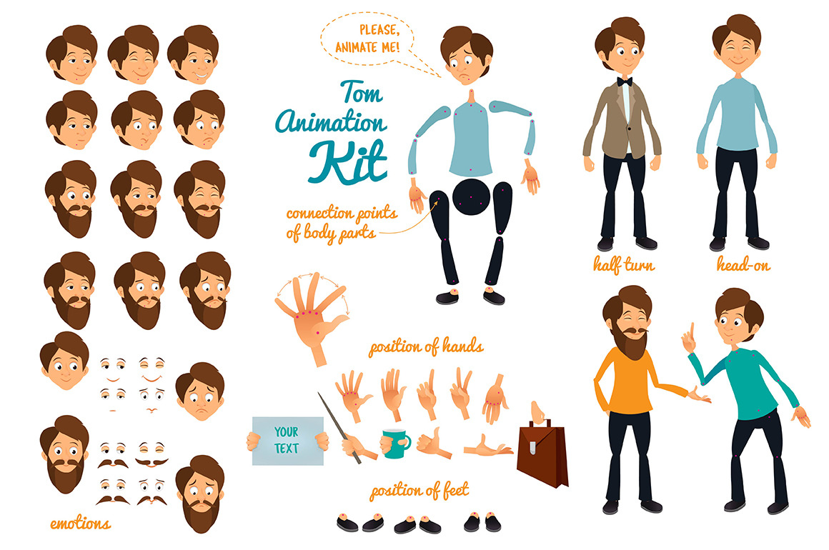 Character Animation Kit, an Object Graphic by El-Studio | Creative Market