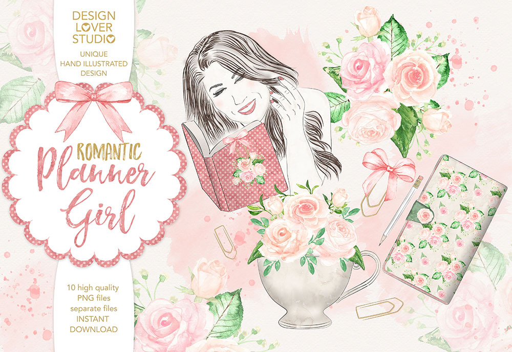 Planner Girl design | Education Illustrations ~ Creative Market