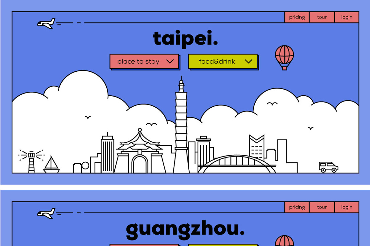 50 Famous Cities Landing Page, a Templates & Theme by Kursat Unsal