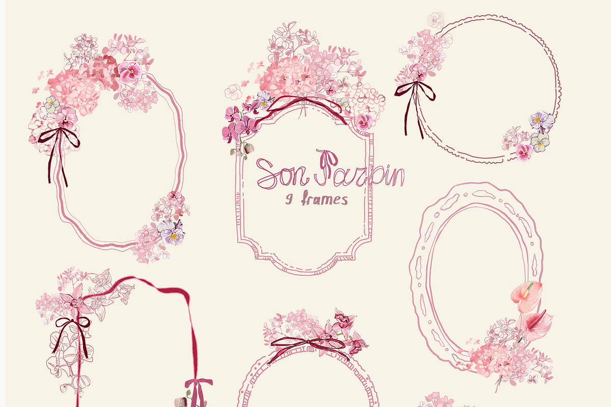 Cottage Core PNG Florals Bundle, a Decorative Illustration by ...