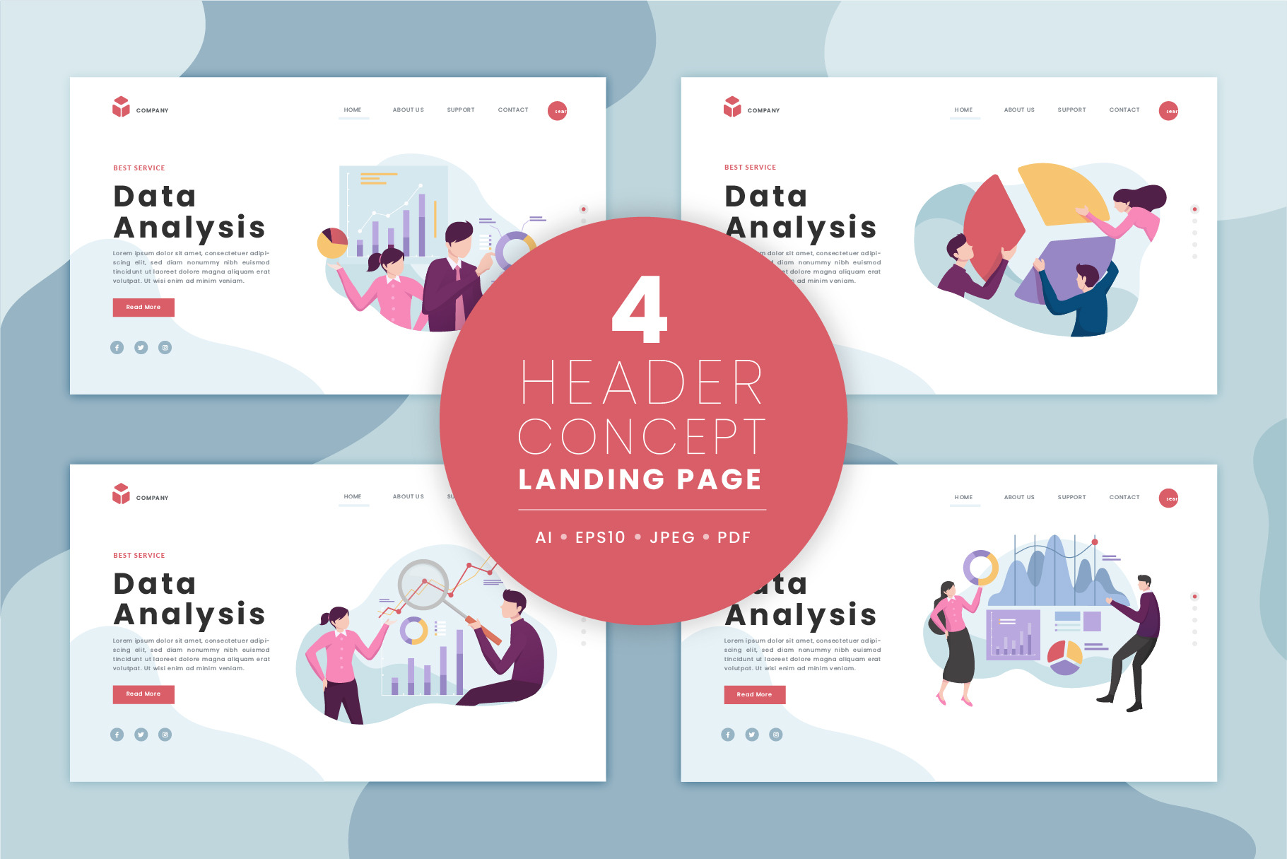 Data Analysis Landing Page Template, a Technology Illustration by ...