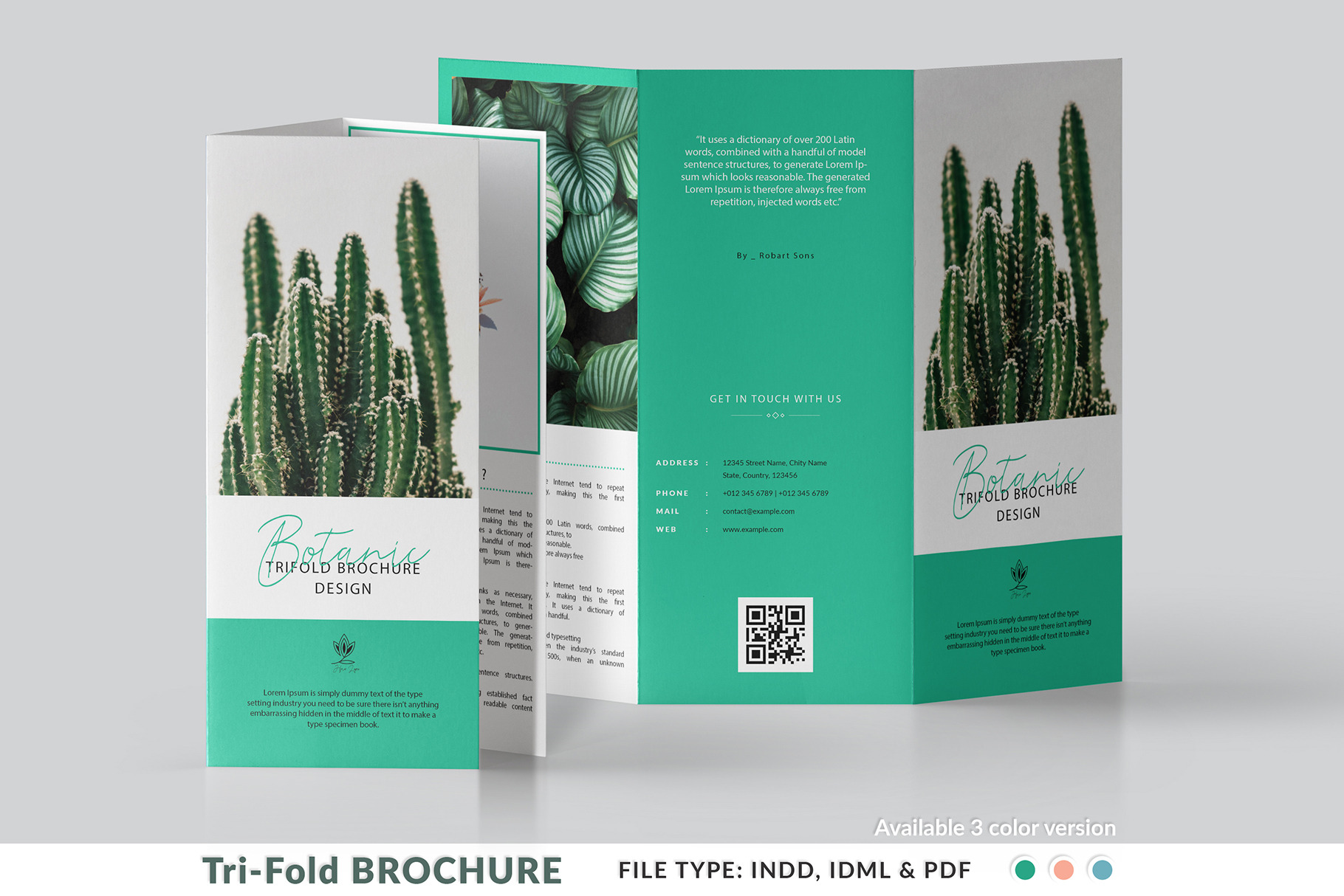 Botanical TriFold Brochure Template, a Brochure Template by Amit Debnath