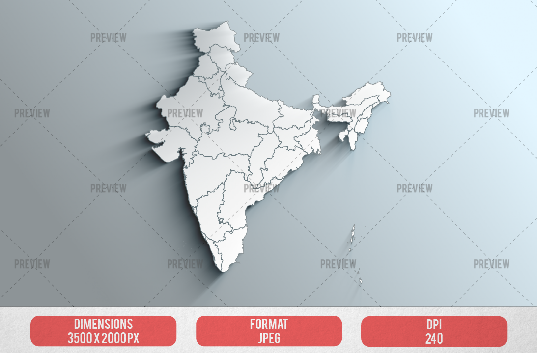 Modern White Map of India, a Background Graphic by AhmedZ - Motion Picture
