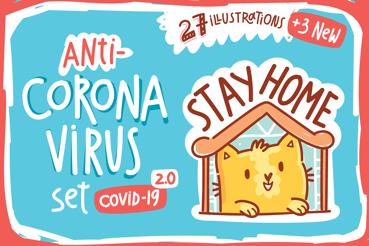 Corona Virus set (Covid-19), a Healthcare Illustration by Svetlana ...