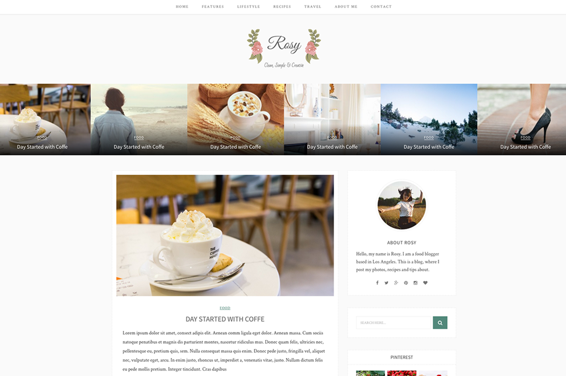 Rosy - Beautiful HTML5 Blog Template, a Bootstrap Template by Rubel