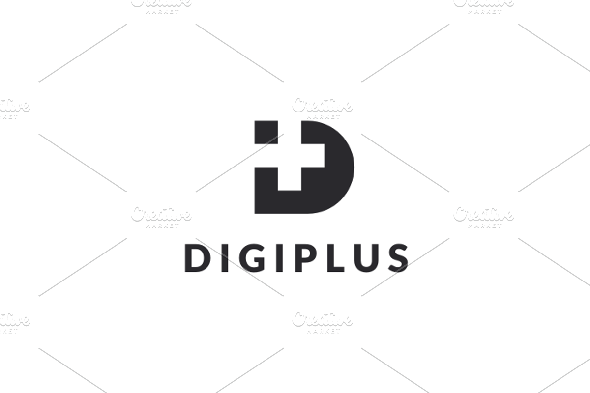 Digi Plus - Letter D Logo, a Branding & Logo Template by yopie