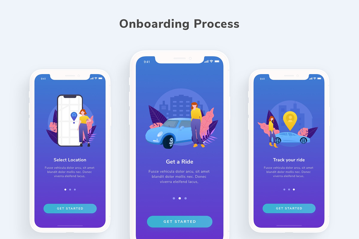 Ovlet - Taxi Mobile App UI Kit, an UI Kit Template by Masdika Studio