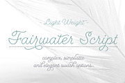 Fairwater Script Light, a Script Font by Laura Worthington | fairwater ...