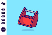 Toolbox simple cartoon vector