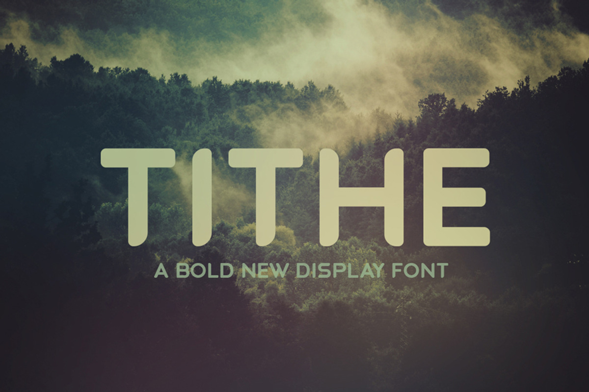 Tithe - A Bold New Display Font, a Font by Construct Supply Co.