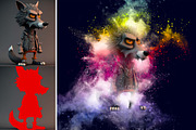 Easy Powder Dispersion photo effect Photoshop Actions