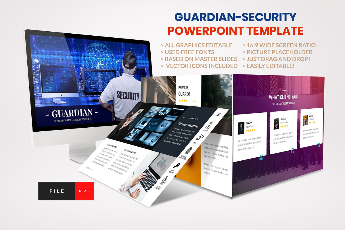 Security PowerPoint Template, a Presentation Template by Art StoreID
