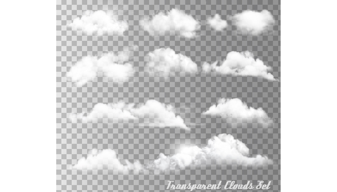 Set of transparent different clouds, a Texture Illustration by ecco ...