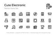 200+ Cute Electronic Icons, an Outline Icon by Prosymbols