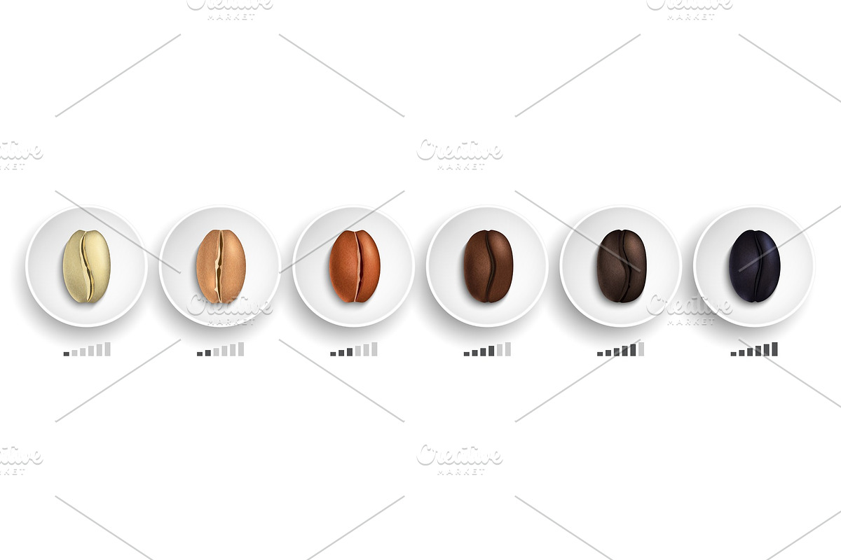 Coffee roasting guide. Realistic, a Background Graphic by Valerie ...