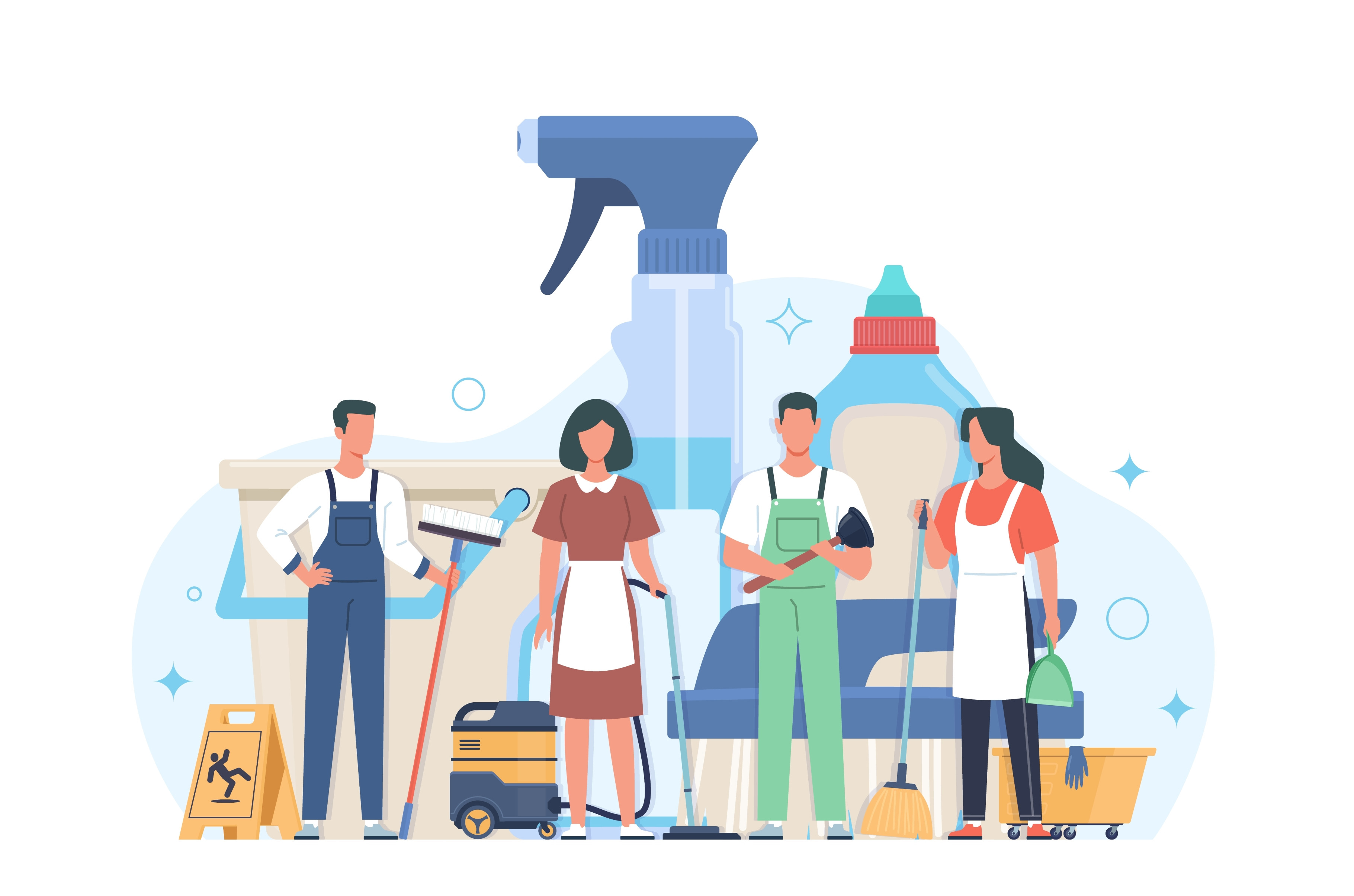 Professional cleaning service, a Person Illustration by YummyBuum