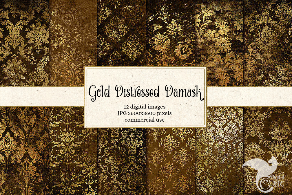 Gold Distressed Textures, a Texture Graphic by Digital Curio