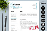 Nurse Resume Design / CV - Gianna