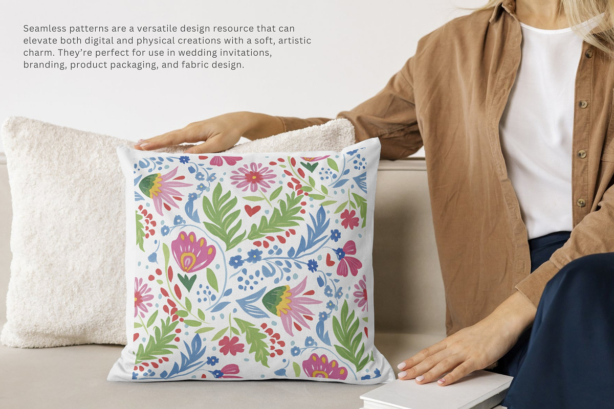 Scandinavian folk seamless pattern