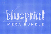 Blueprint Mega Bundle, a Pattern Graphic by Medialoot