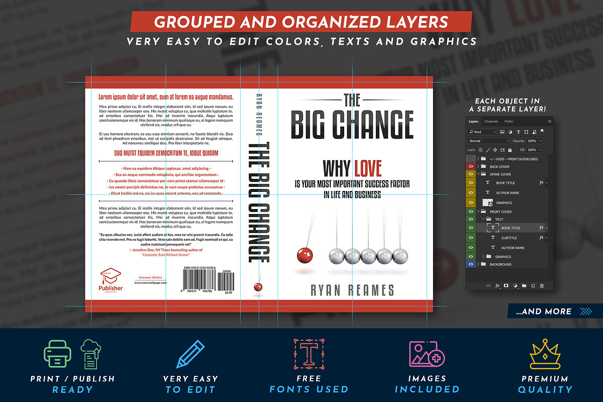 Editable Book Cover Template
