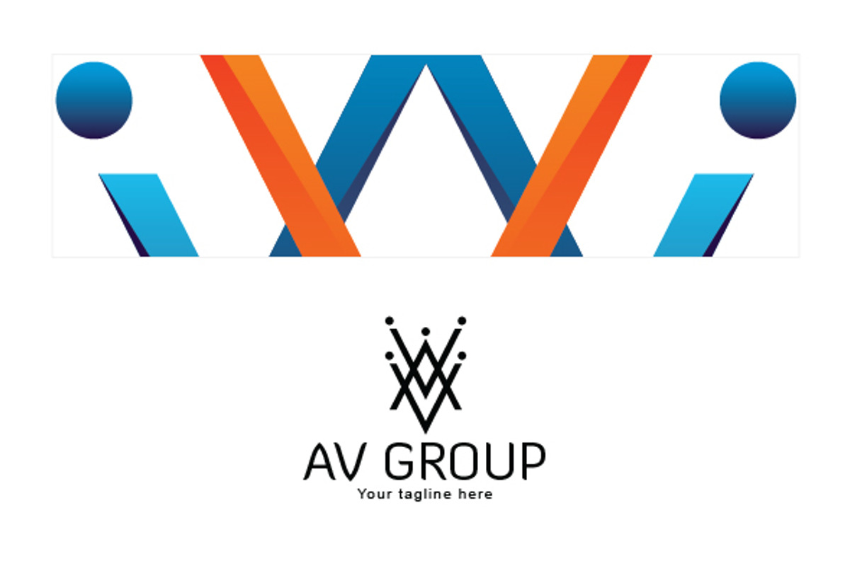 AV Group-Alphabetic & Group Logo, a Branding & Logo Template by VecRas