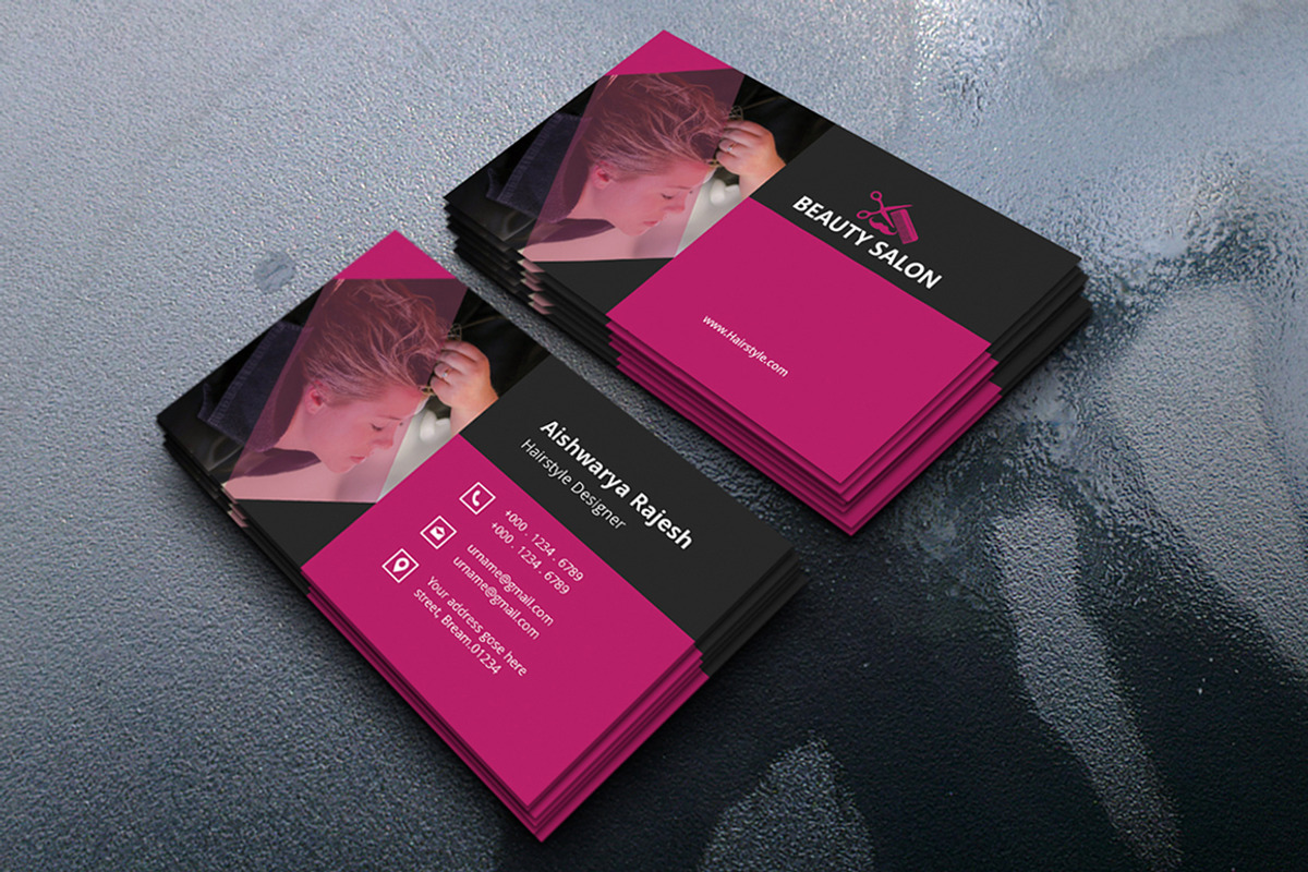 Salon Business Card, a Business Card Template by UI_Expert