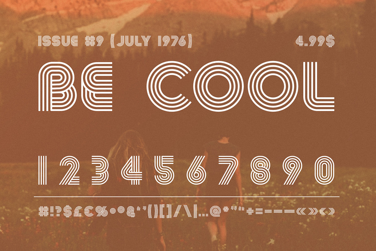 Summer 0f 76 - Multi-Line Font, a Font by Darumo Shop