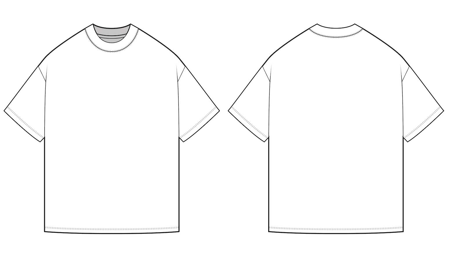 Oversize t-shirt fashion sketch, an Illustration by Pau's creations ...