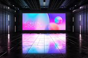Glowing LED Screen Mockup, an Advertising Mockup by Design Squad