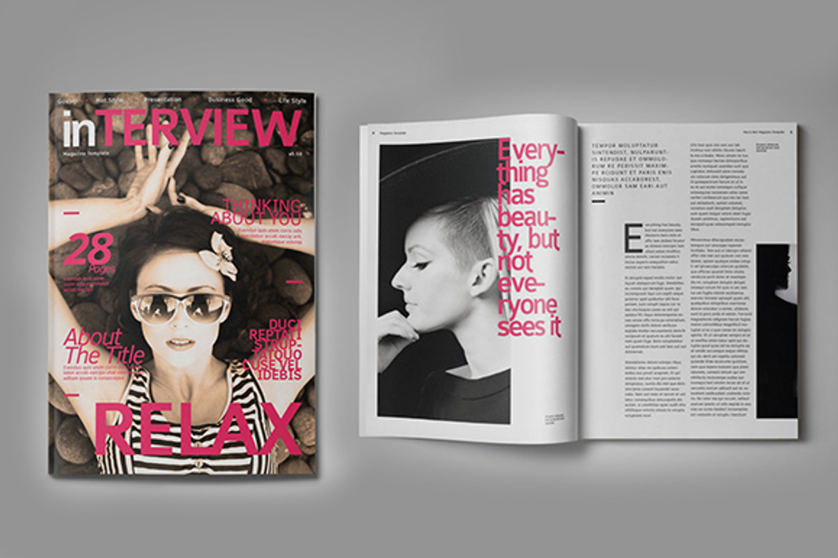 Indesign Magazine Template, a Magazine Template by Thirtypath Studio