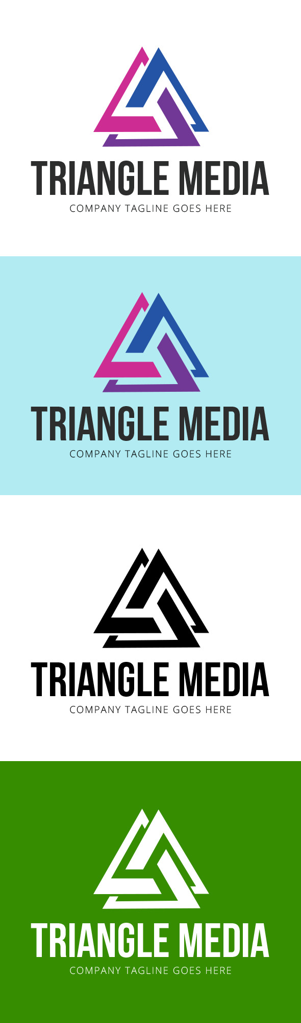 Triangle Media Logo Template | Branding & Logo Templates ~ Creative Market