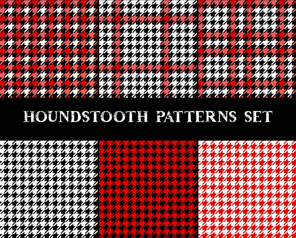 Houndstooth seamless pattern set, a Pattern Graphic by Natalyon