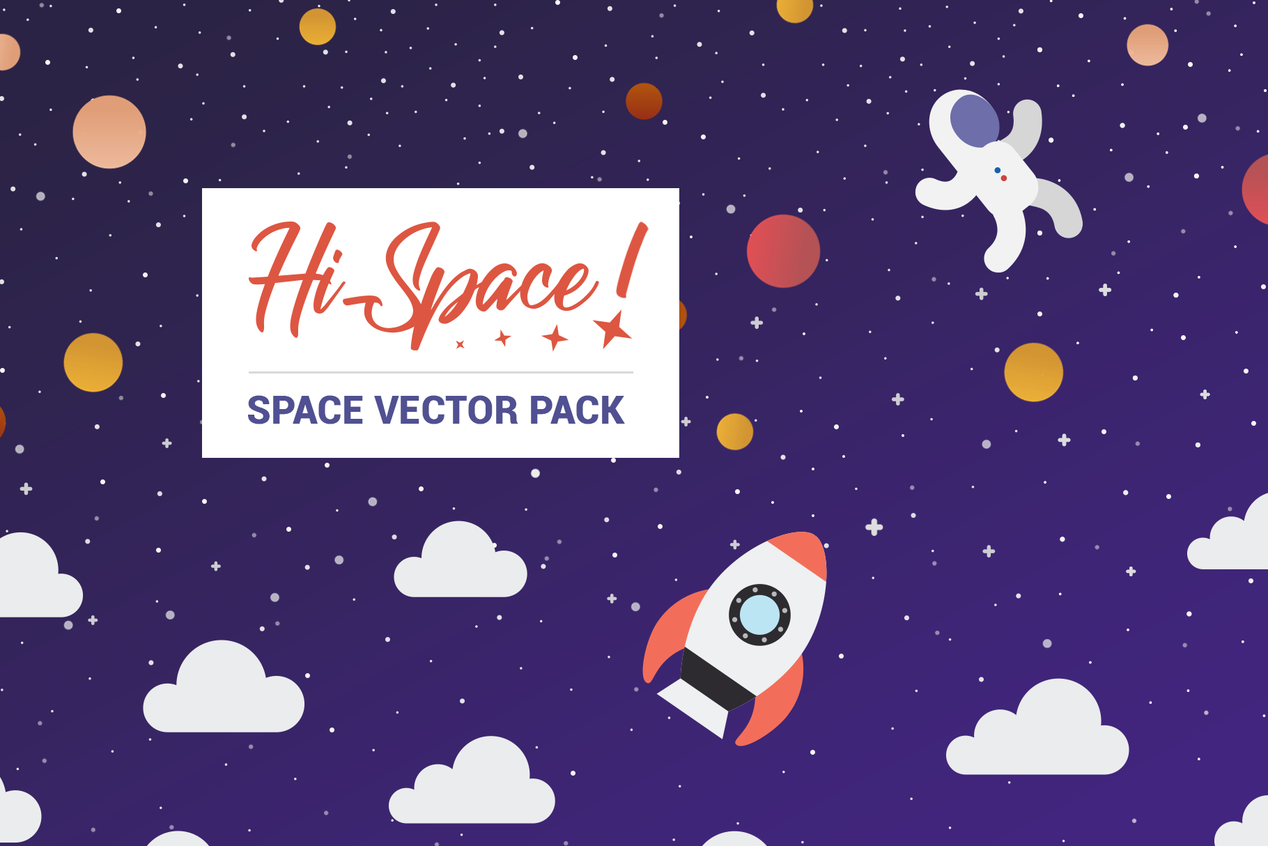 Hi Space! VECTOR ILLUSTRATION PACK, a Graphic by Valerie Kaliuta